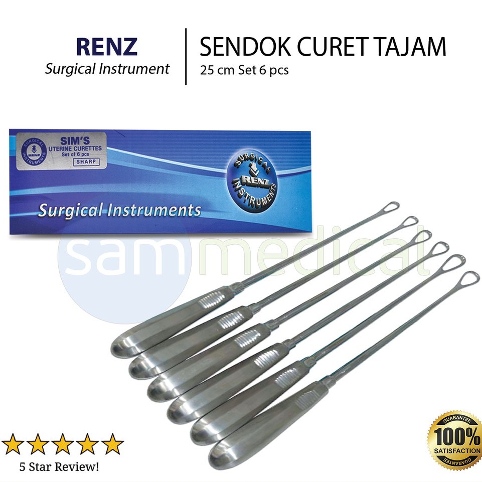 Jual RENZ Sendok Kuret Tajam 25 cm set 6pcs | Shopee Indonesia