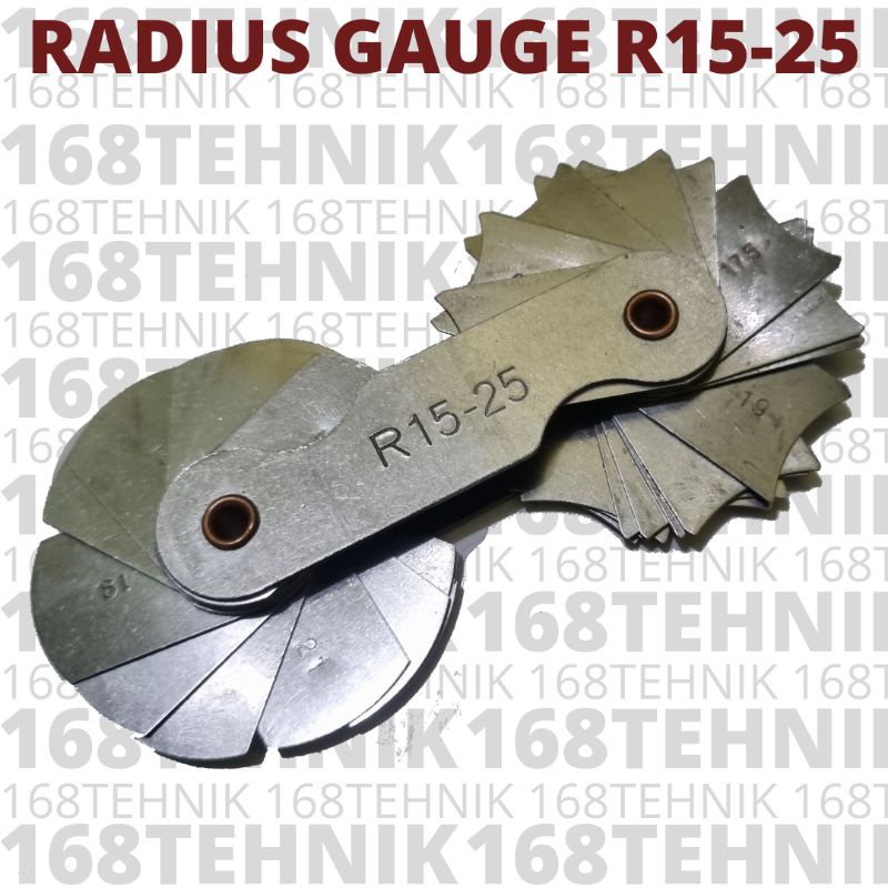 Jual RADIUS GAUGE R15-25 / ALAT PENGUKUR RADIUS GAGE / UKUR CELAH BAUT ...