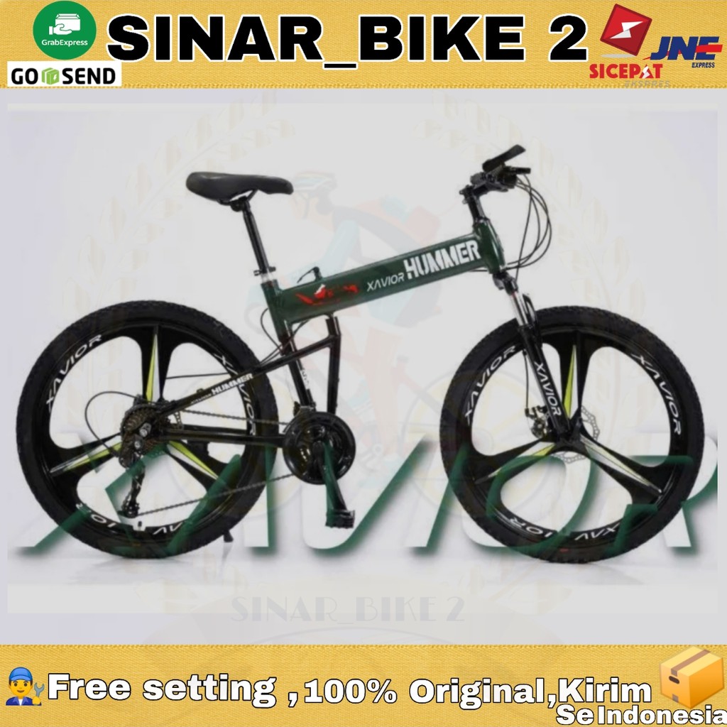 Jual Sepeda Gunung Lipat 26Inch Xavior Hummer Alloy 27 Speed | Shopee ...