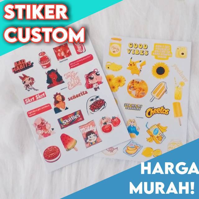 Jual STICKER CUSTOM TERMURAH KATALOG SESUAI KALIAN | Shopee Indonesia