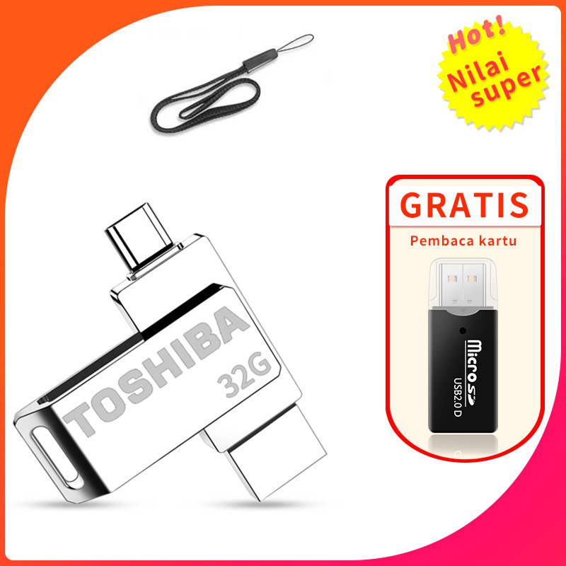 Jual FLASHDISK OTG Toshiba 32GB USB2.0 mini flashdisk berkecepatan ...