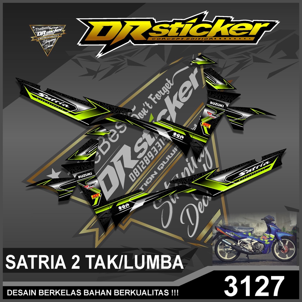 Jual A3127 Sticker Striping Satria lumba / 2 tak Variasi Racing Semi ...