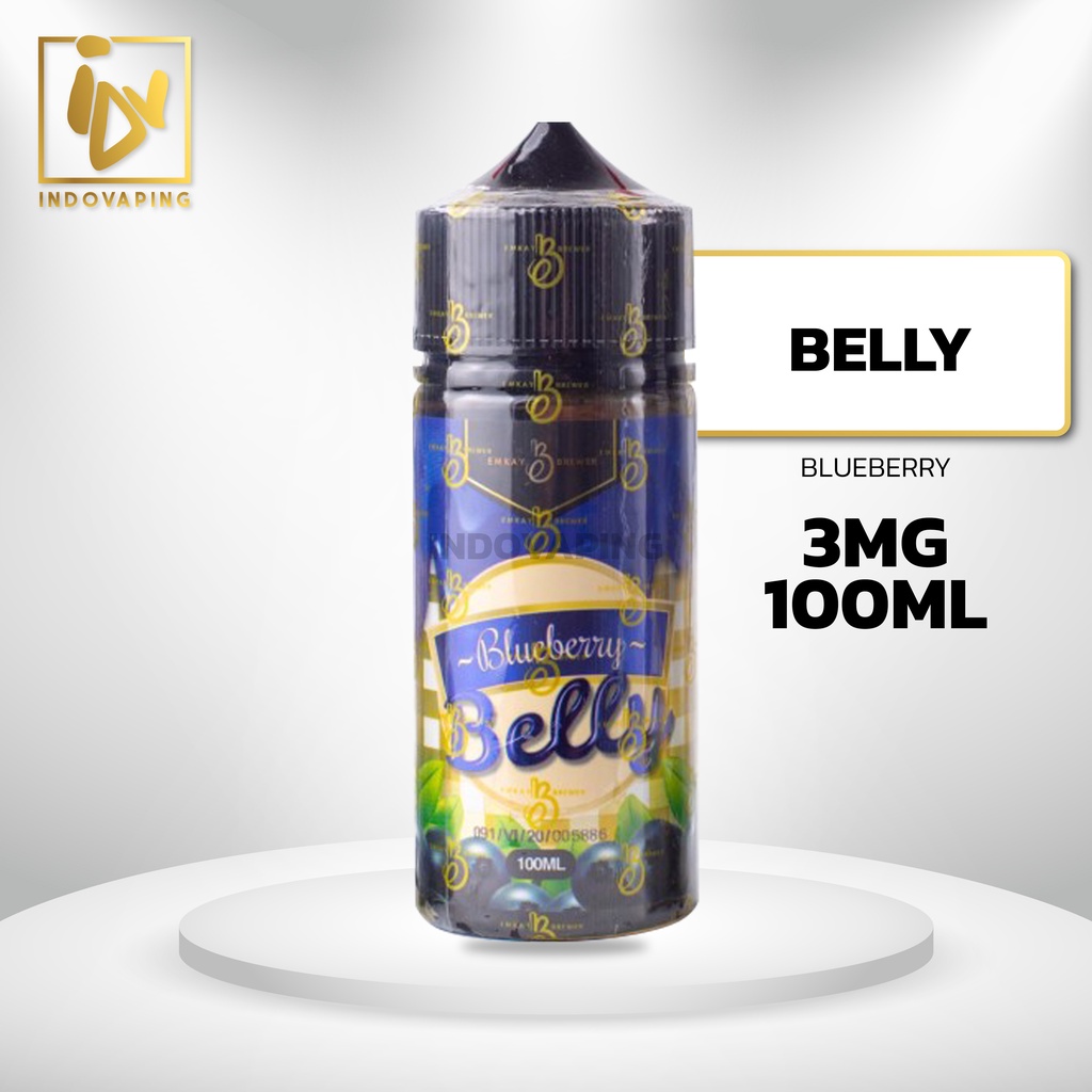 Jual Liquid Vapor Vape - Blueberry Belly 100ml BY Emkay Brewer | Shopee ...