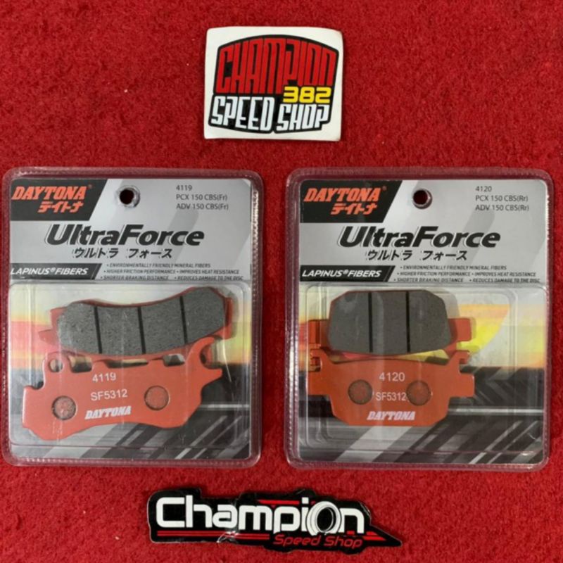 Jual Paket Kampas Rem Depan Belakang DAYTONA Lapinus Fibers PCX 150 ...