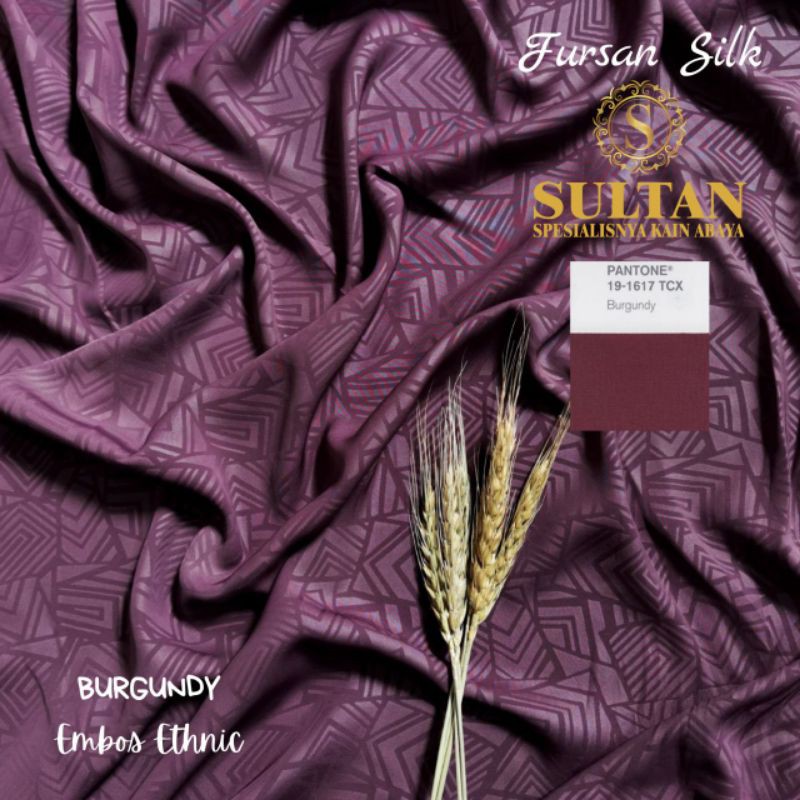 Jual 50CM EMBOS ETHNIC FURUSIYAH SILK DARK BURGUNDY KAIN ABAYA SULTAN ...
