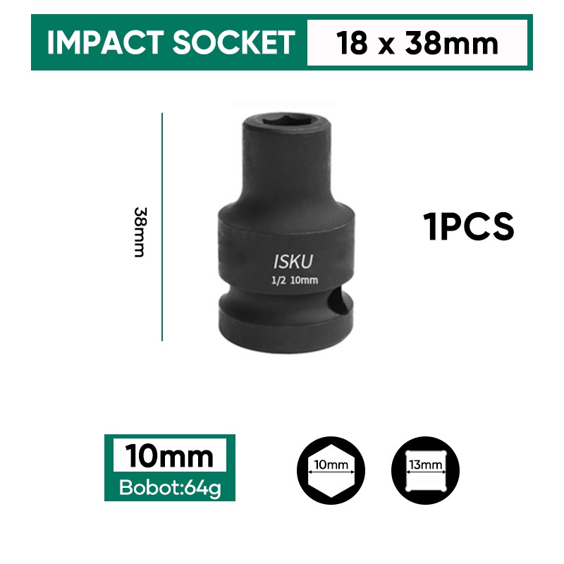 Jual ISKU mata kunci shock impact socket Panjang/mata sock set cr-mo 1/ ...