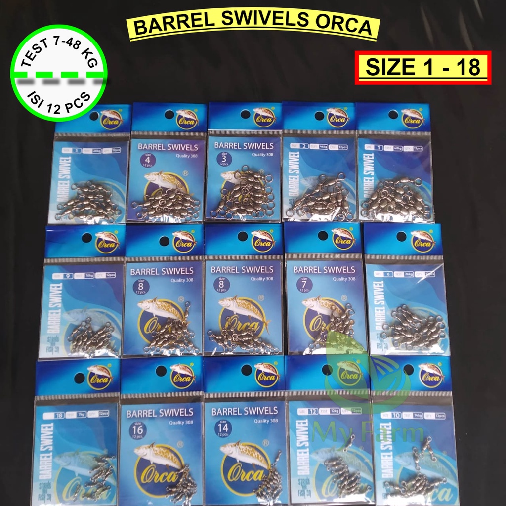 Jual Kilikili Barrel Rolling Swivel Orca atau Swipel Untuk Perlengkapan ...