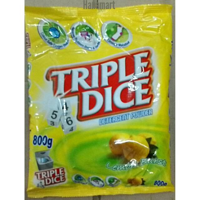 Jual Triple Dice Deterjen Bubuk Lemon 800 gram | Shopee Indonesia