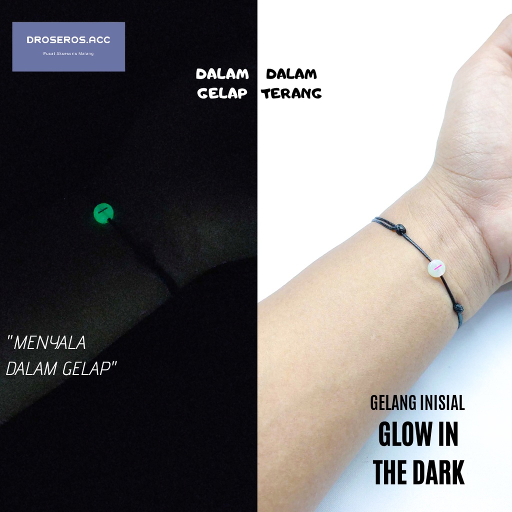 Jual COD BELI 10 GRATIS 1 Gelang Glow In The Dark Gelang Inisial Custom ...