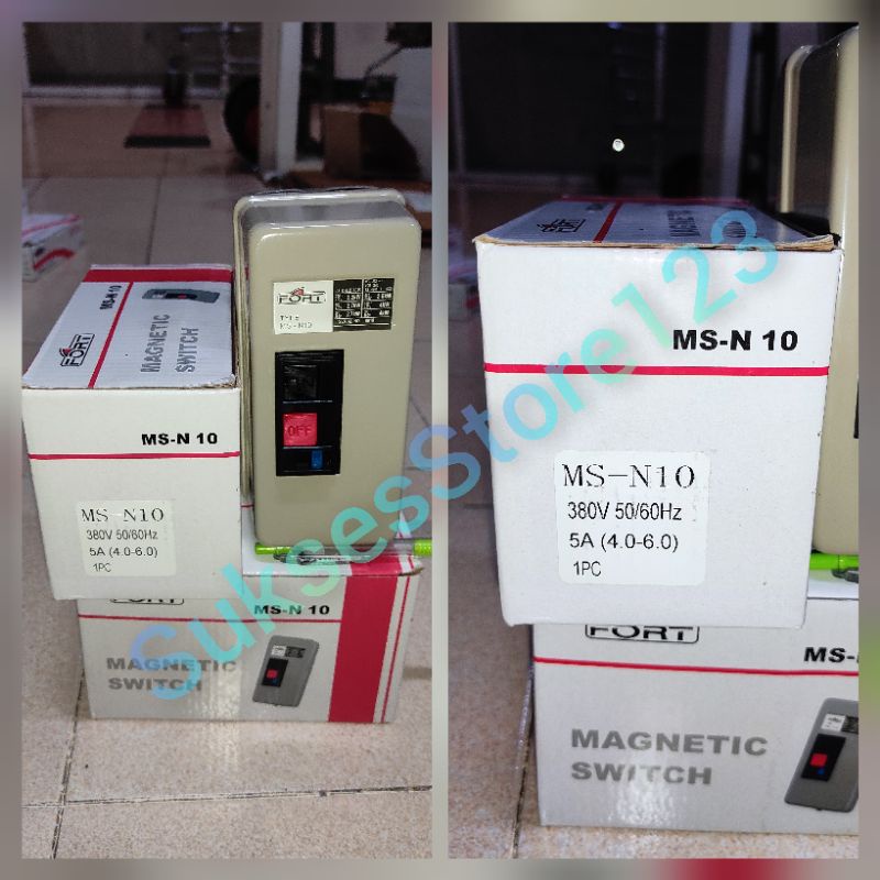 Jual Motor Stater Dol Starter Magnetic Switch MSN-10 380VAC 2.2Kw 3Hp 4 ...