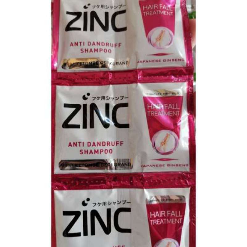 Jual Zinc Hair Fall Treatment & Anti-Dandruff Shampoo [24 Sachet ...