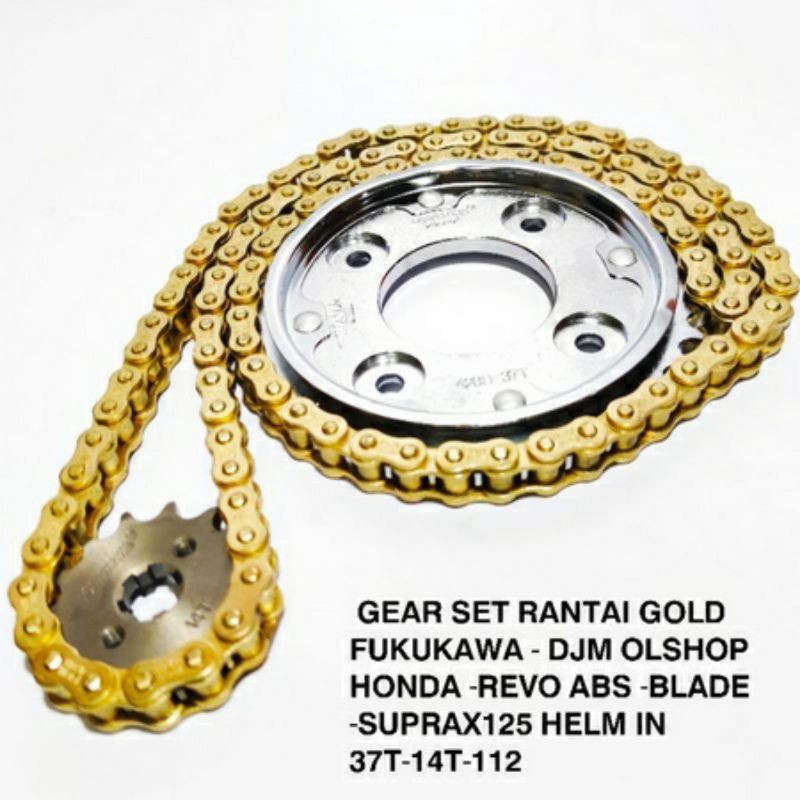 Jual GEAR SET GEARSET GIR SET RANTAI GOLD EMAS FUKUKAWA BLADE REVO ...
