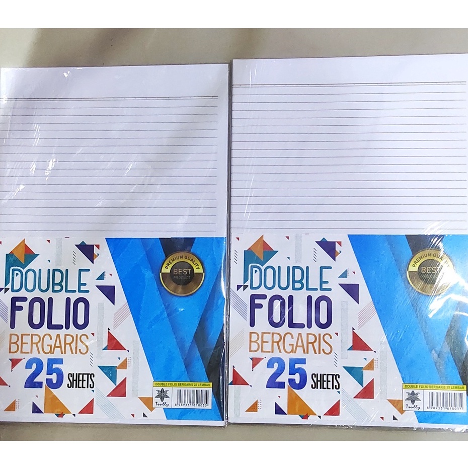 Jual (PAK) KERTAS DOUBLE FOLIO BERGARIS TRULLY 25 LEMBAR / DOUBLE FOLIO ...