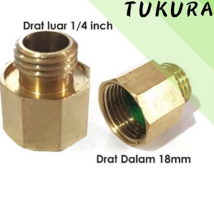 Jual PROMO!! Nipple Pompa DC Drat 18mm ke Drat 1per4 Inch - Bahan ...
