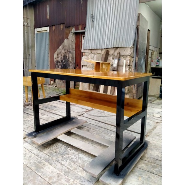 Jual MEJA MINIMALIS RAK BUKU MODEL U 120 X 60 X 75 | Shopee Indonesia