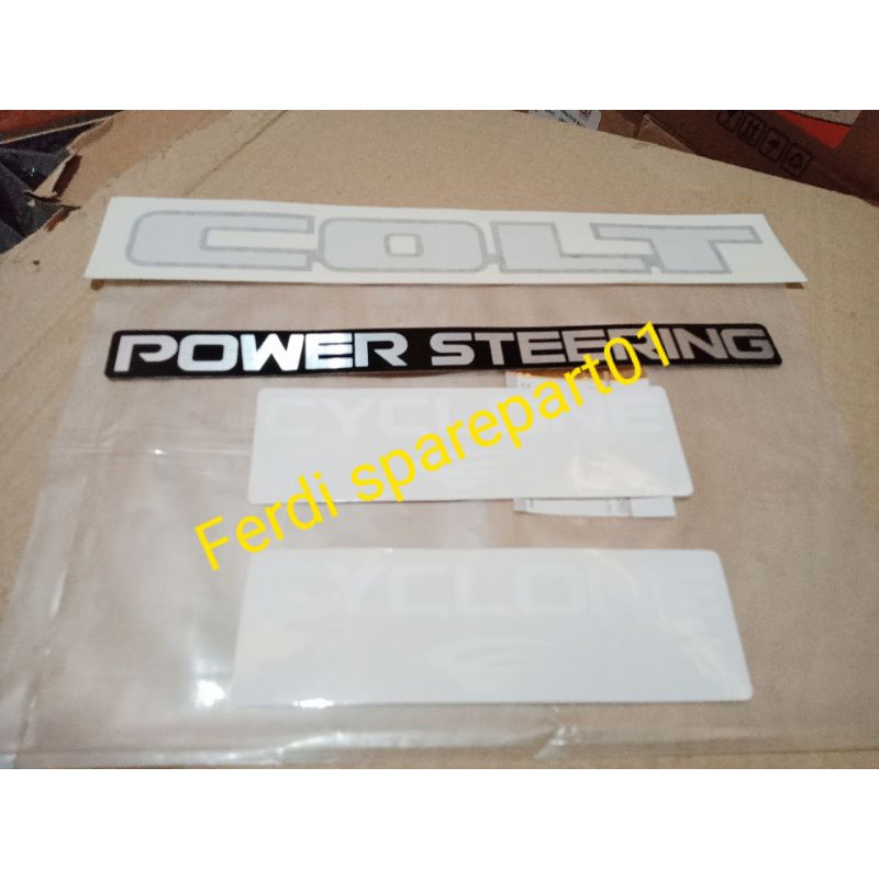 Jual stiker L300 power steering 1 colt 1 Cyclone 4biji sesuai foto ...