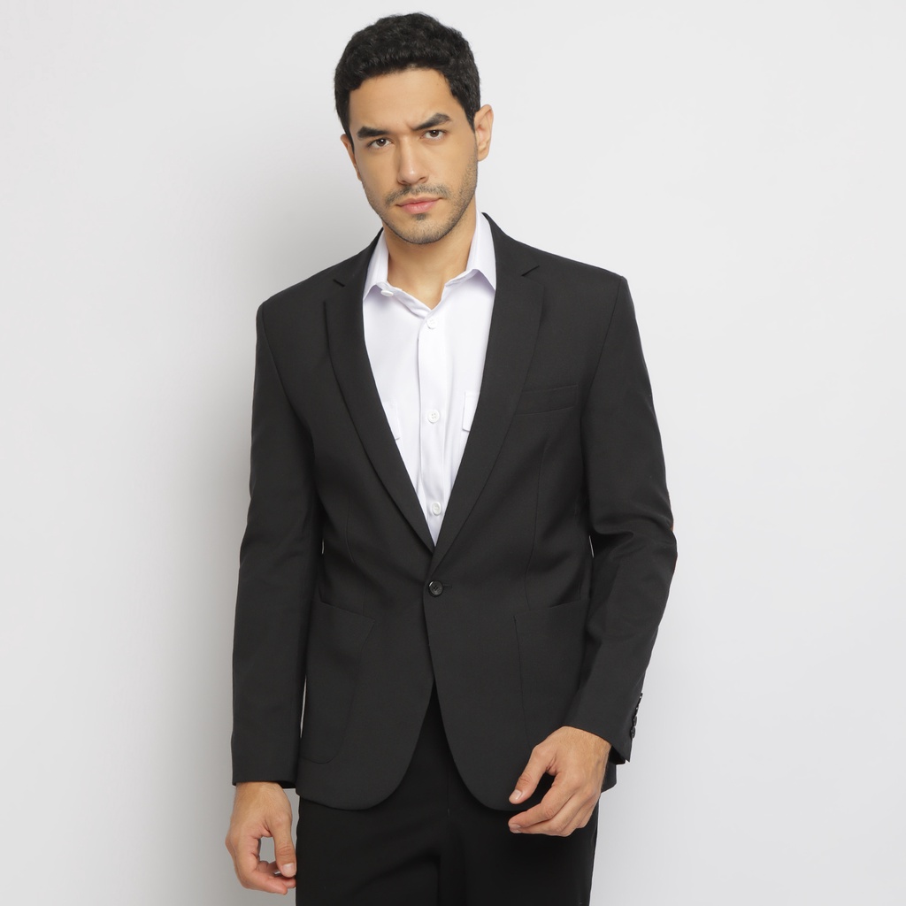 Jual BLAZER PRIA/JAS PRIA SANTAI SEMI FORMAL JACKERTON (HITAM) | Shopee ...