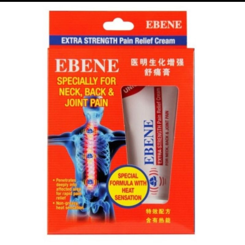 Jual Ebene Bio-Heat Extra Strength Pain Relief Cream (50g) | Shopee ...
