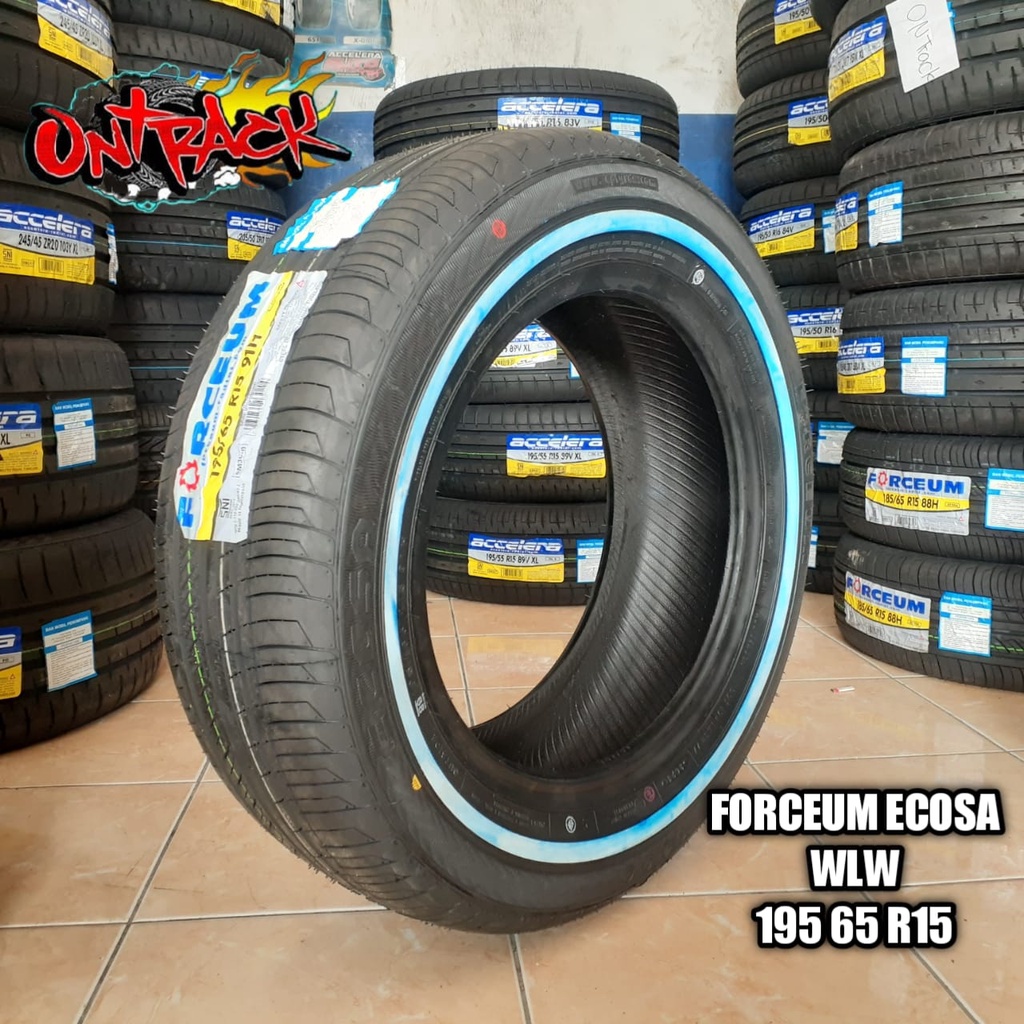 Jual ban lis putih ring15 ukuran FORCEUM ECOSA WLW 195 65 R15 | Shopee Indonesia