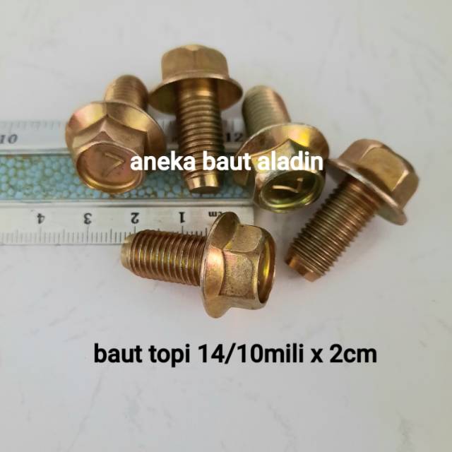 Jual Baut topi 14 2cm kuning isi 2pcs | Shopee Indonesia