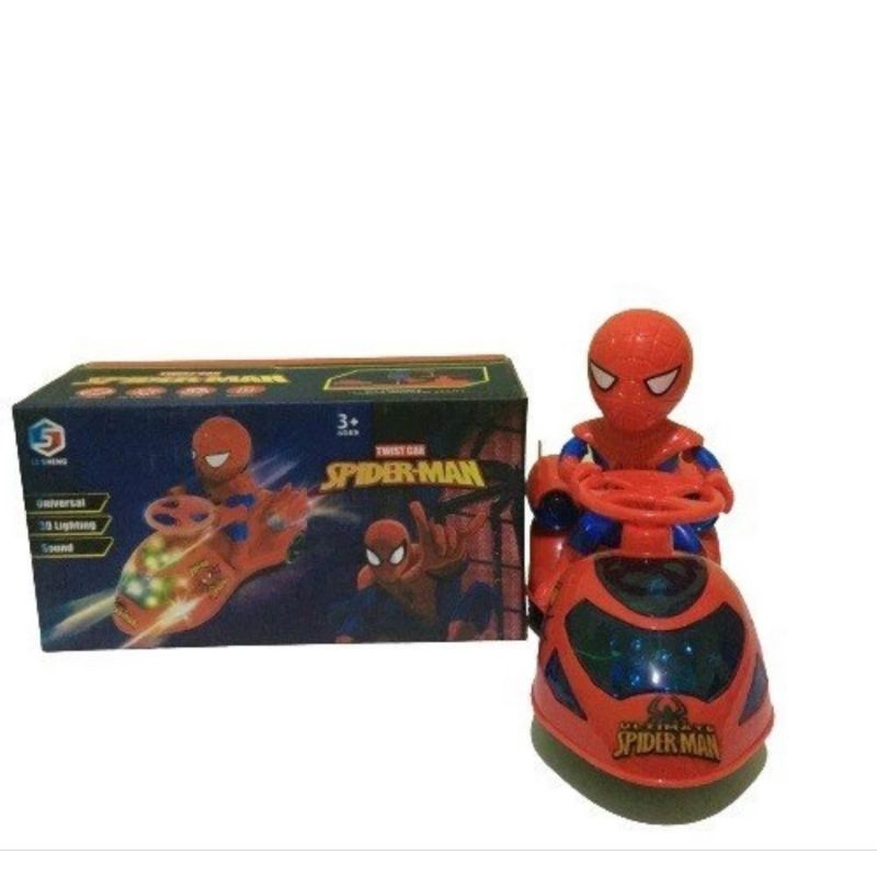 Jual Mainan Spiderman Motorcycle Motor Twist Car | Shopee Indonesia