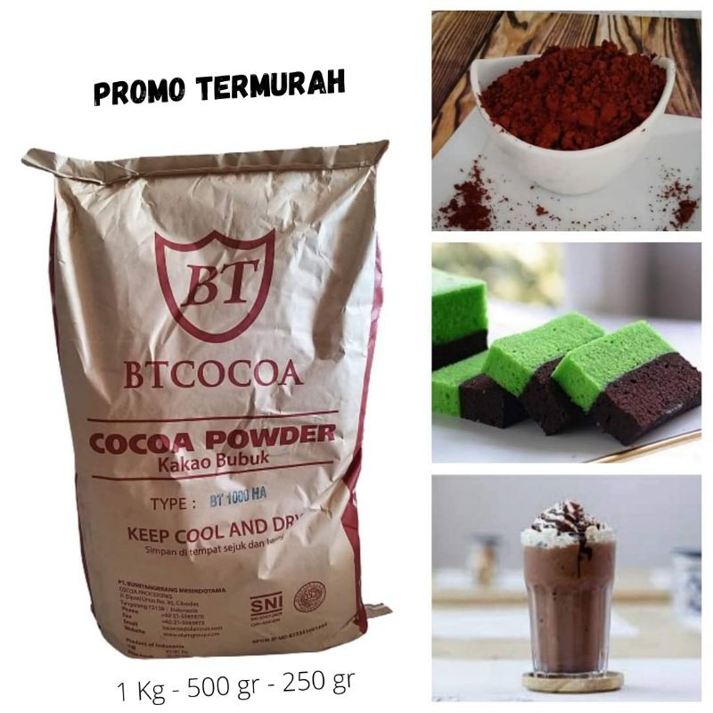 Jual 250gr Coklat Bubuk BT Cocoa / Java Dark Classic 1000ha | Shopee ...