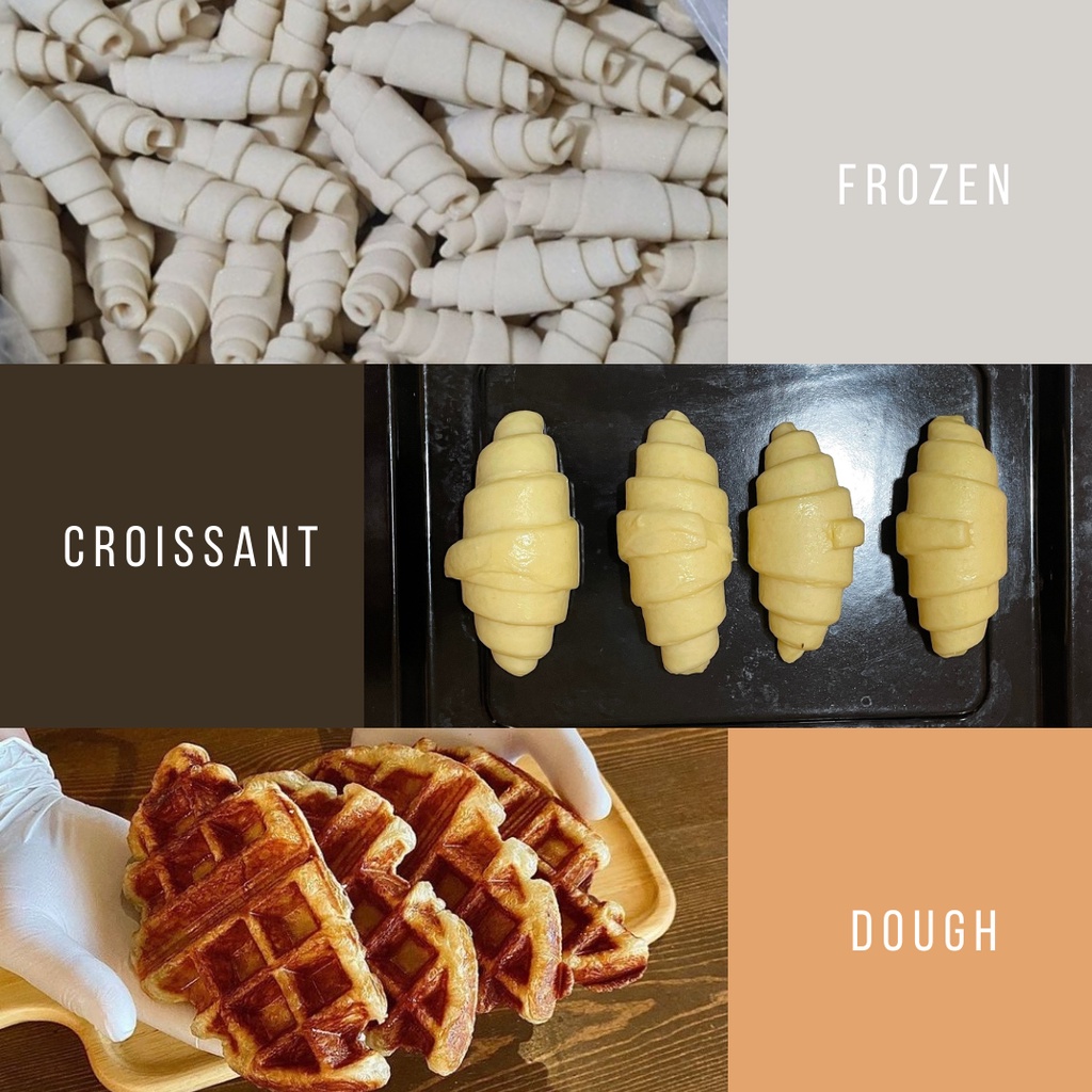 Jual Frozen Croissant Dough Full Butter @30gr Ready To Bake Croffle - BonPatis Butter | Shopee ...
