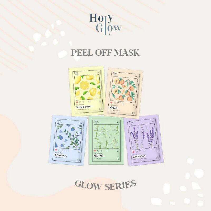 Jual [Holy Glow] Glow Series- Peel Off Mask varian yuzu/lavender/peach ...