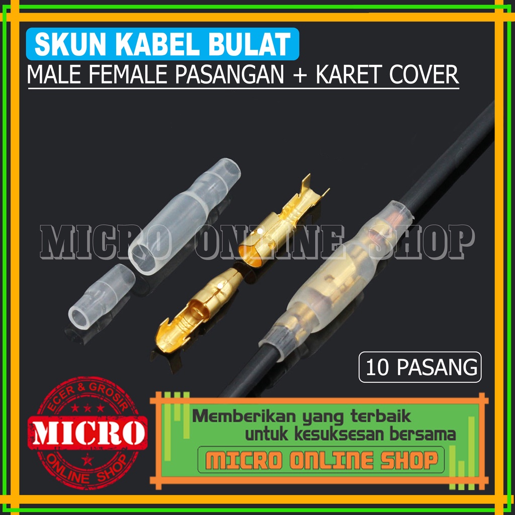 Jual PAKET 10 SET Skun Kabel Bulat Cewek Cowok + Karet Kondom / Skun ...
