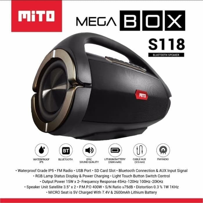 Jual Mito Multimedia Bluetooth Speaker MEGABOX S118 | Shopee Indonesia