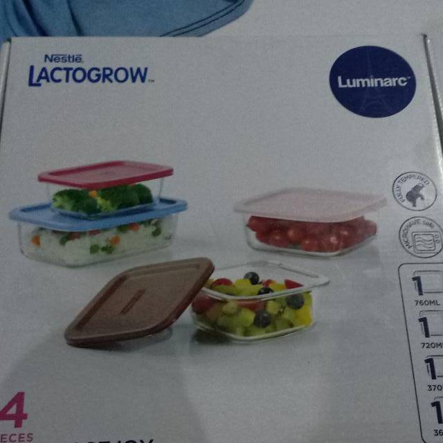Jual Luminarc glass container 4pcs | Shopee Indonesia
