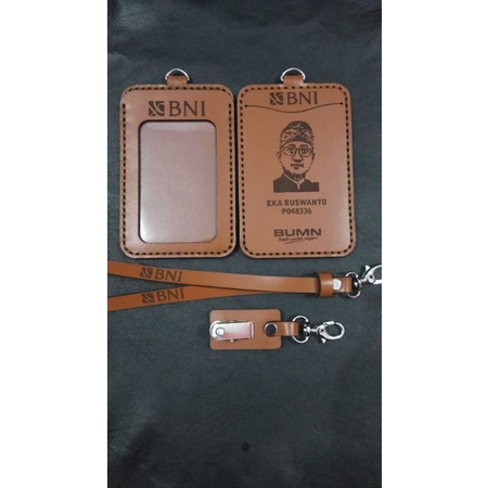 Jual ⭐⭐⭐⭐⭐(TERMURAH DAN BERKUALITAS) NAME TAG KULIT ASLI BNI CUSTUM ...