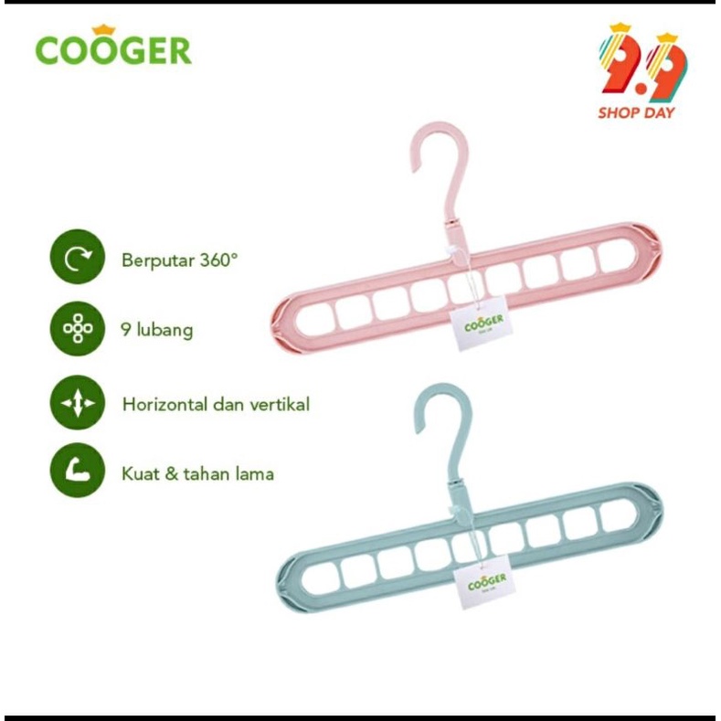 Jual COOGER Hanger dan Gantungan dengan Sembilan Lubang dan Dapat ...