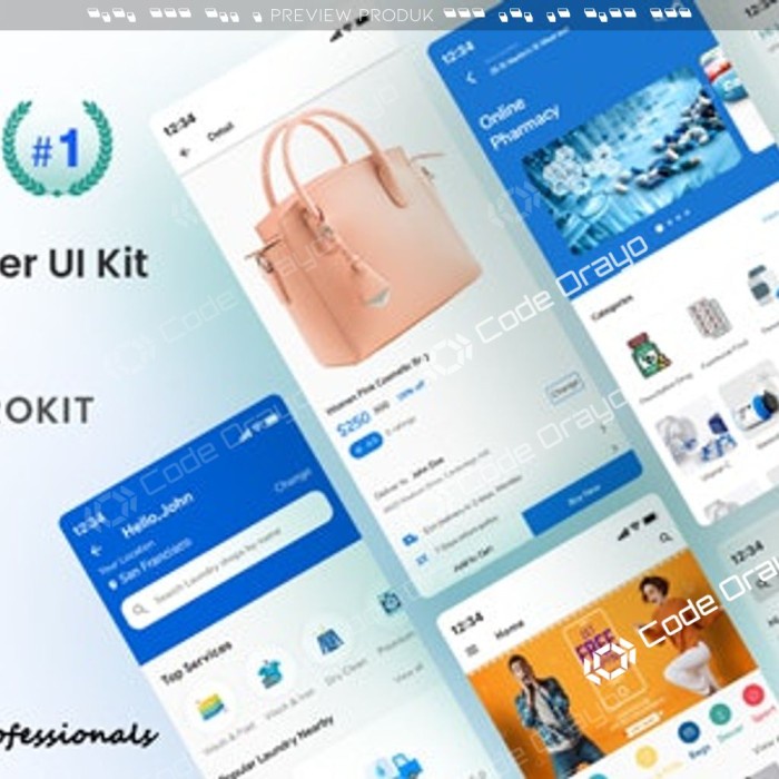 Jual Aplikasi Android ProKit v34.0 - Best Selling Flutter UI Kit ...