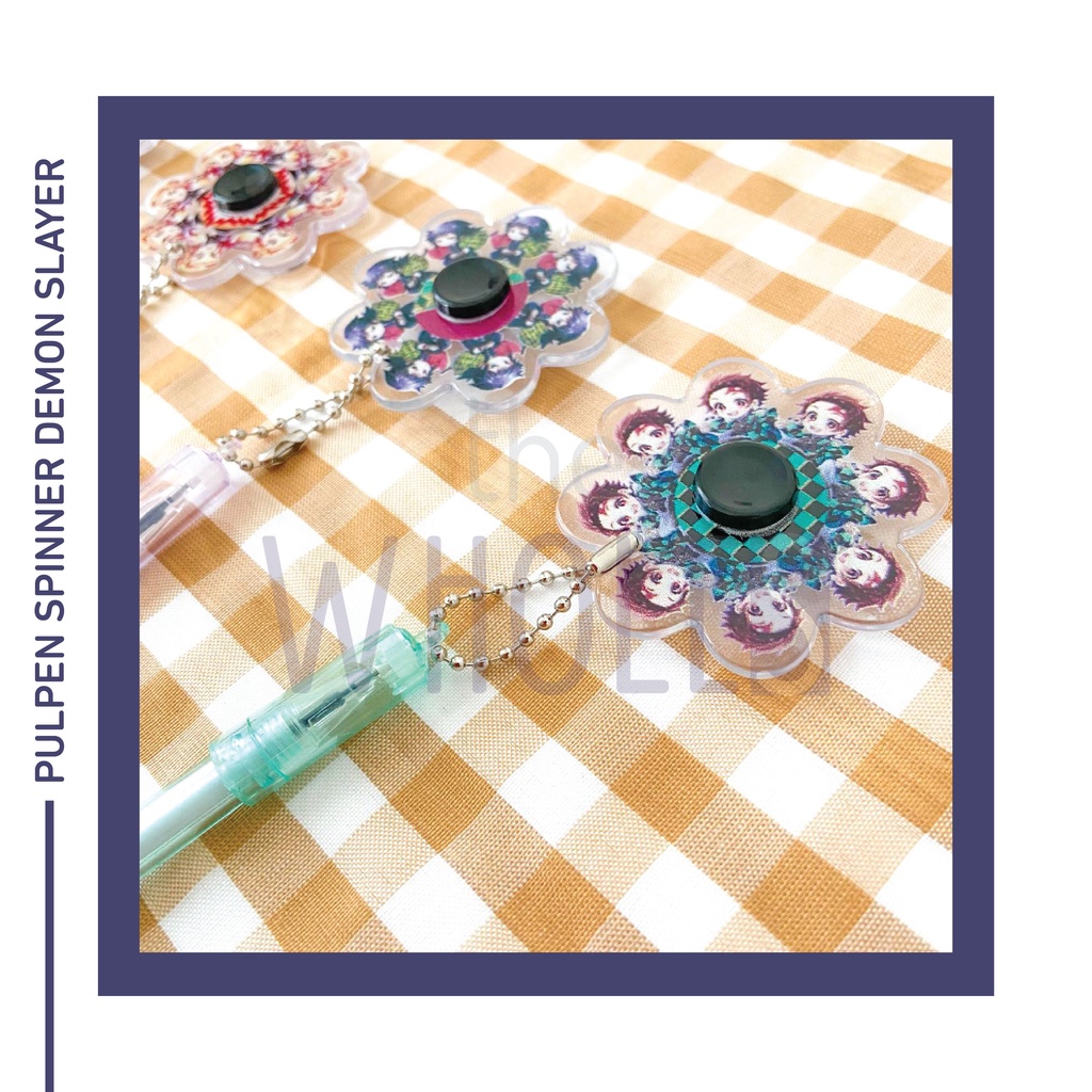 Jual PULPEN / PEN / PENA GEL TINTA HITAM GANTUNGAN FIDGET SPINNER ...