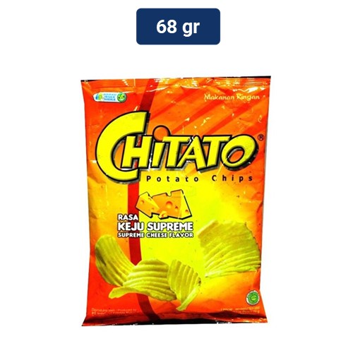 Jual Chitato Snack Potato Chips Cheese Supreme Pack 68 gr | Shopee ...