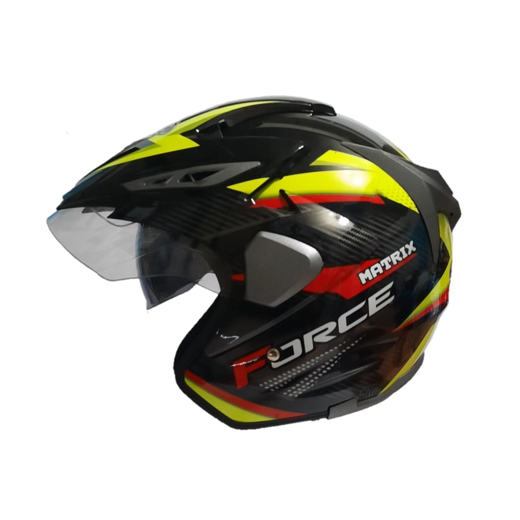 Jual FORCE Helm Pria Dewasa SNI Double Visor Matrix Garansi Size M L XL ...