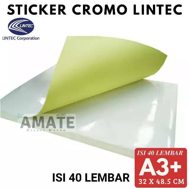 Jual Stiker Sticker Cromo Lintec A3+ isi 40 Lembar | Kertas Stiker ...