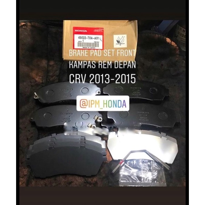 Jual 45022 T0A / SHJ Original Brake Pad Pads Kampas Rem Depan Honda CRV GEN 3 RE RE1 RE3 2007 ...