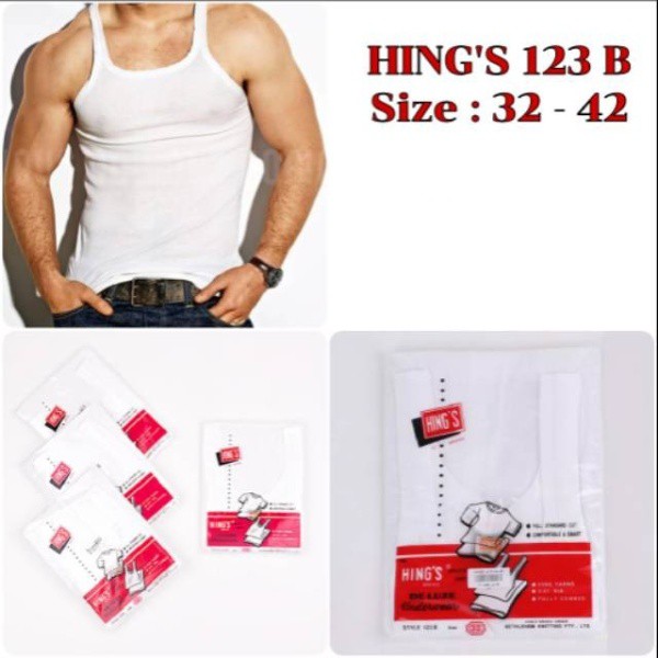 Jual ISI 3 PCS Kaos dalam hings/ singlet hings cowok/ Hings 123B ...