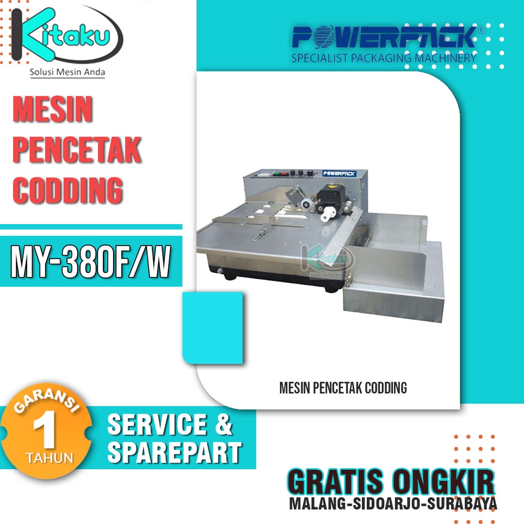 Jual Mesin Coding Otomatis Cetak Expire-Kode Produksi Powerpack-MY-380F ...