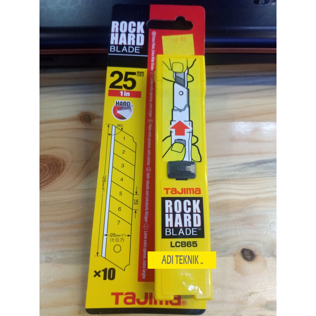 Jual Refill cutter rock hard 25mm LCB65 Tajima isi mata pisau LCB-65 ...
