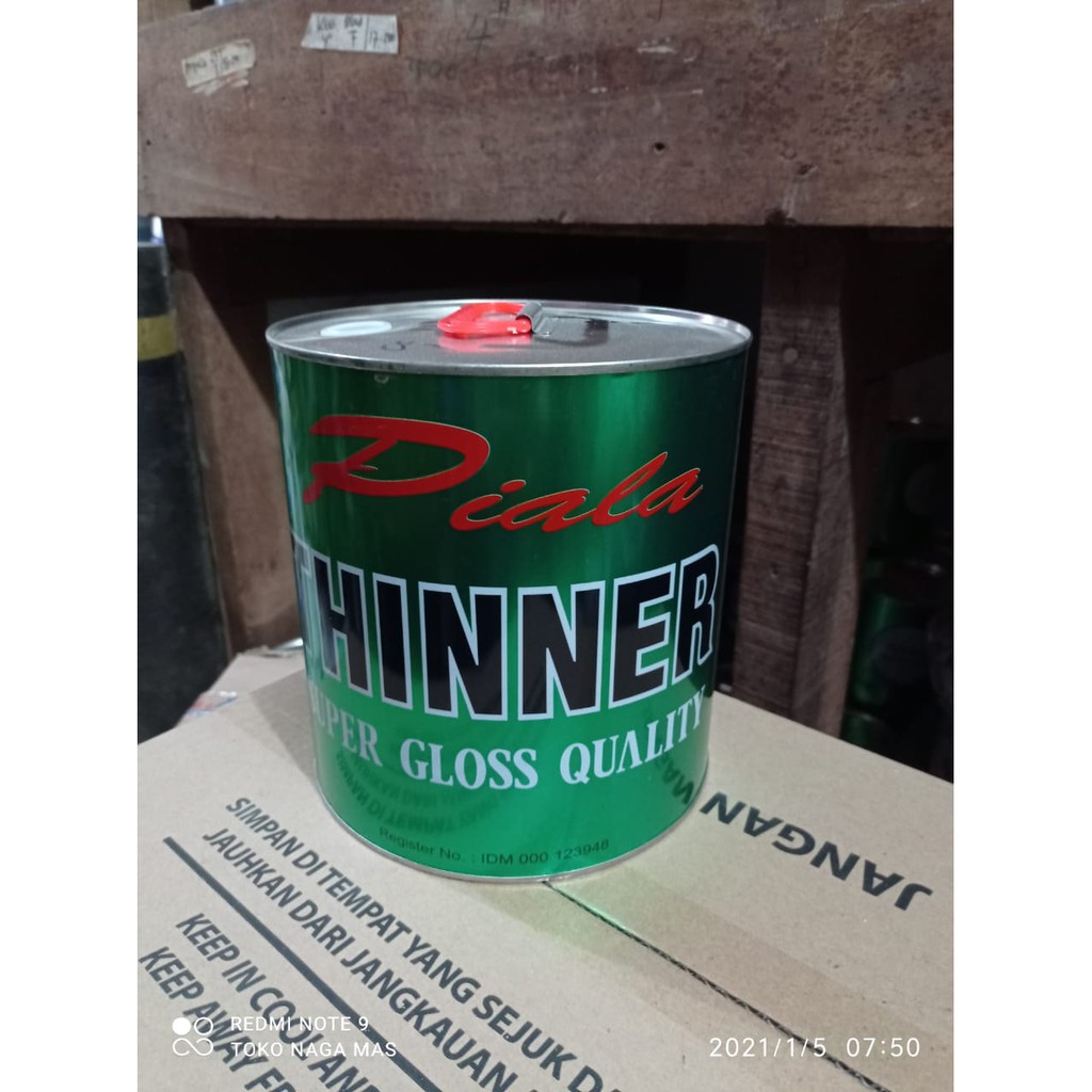 Jual Thinner MURAH 5 liter (galon) / tiner galon /tiner super pengencer cat kayu besi | Shopee ...