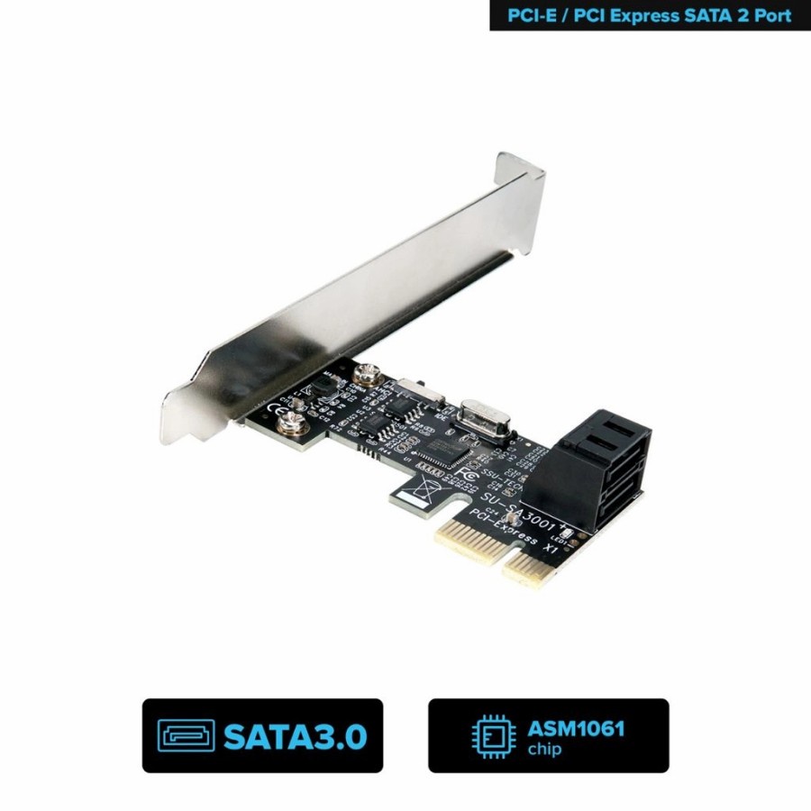 Jual PCI Express SATA 2 Port Internal SATA III PCIE x1 | Shopee Indonesia