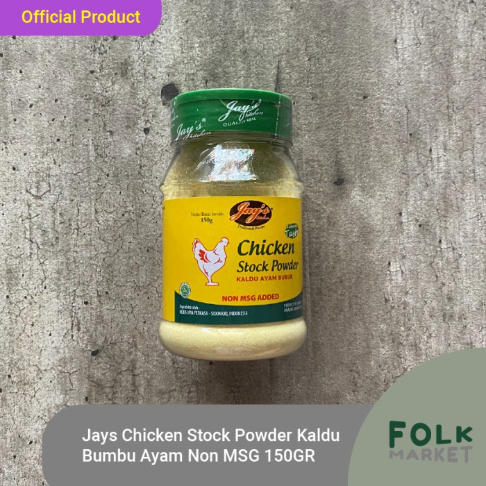 Jual JAY'S JAYS Chicken Stock Powder Kaldu Bumbu Ayam Non MSG 150 Gr ...