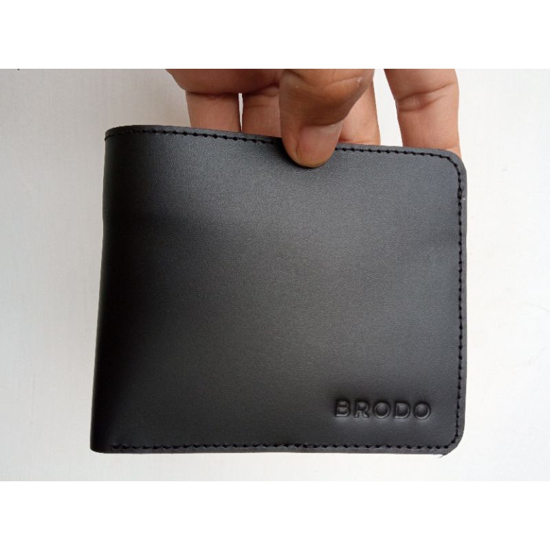 Jual BRODO - DOMPET SHORT WALLET BLACK ORIGINAL / DOMPET KULIT ASLI ...