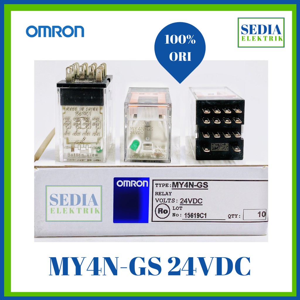 Jual Relay Omron MY4N-GS-24VDC MY4NGS 24VDC | Shopee Indonesia