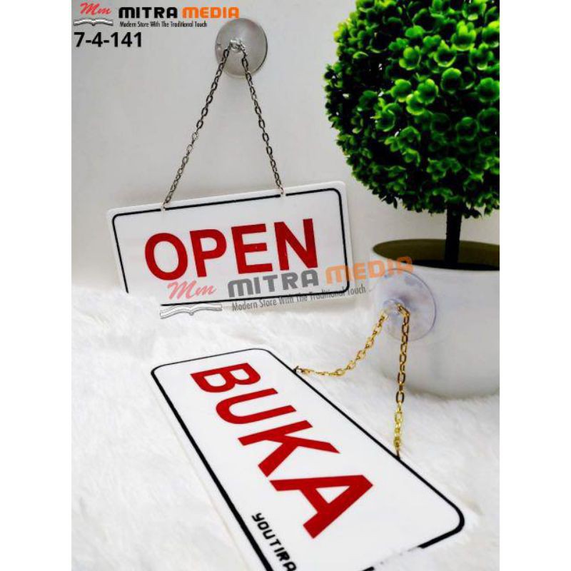 Jual TULISAN ACRILIC OPEN CLOSE BUKA TUTUP BESAR RANTAI MURAH | Shopee ...