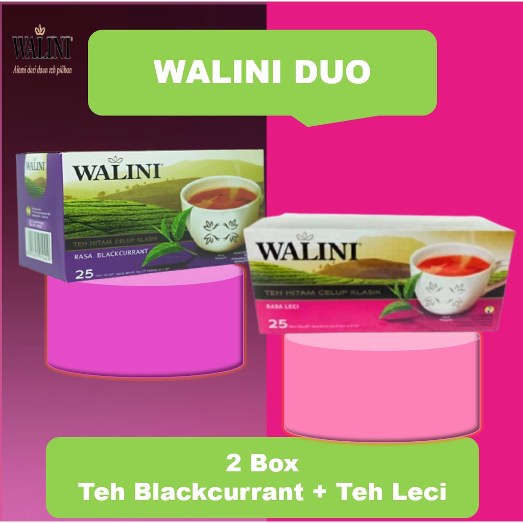 Jual Teh Walini Rasa Blackcurrant + Teh Rasa Leci ( 2 Box ) Lebih Hemat ...