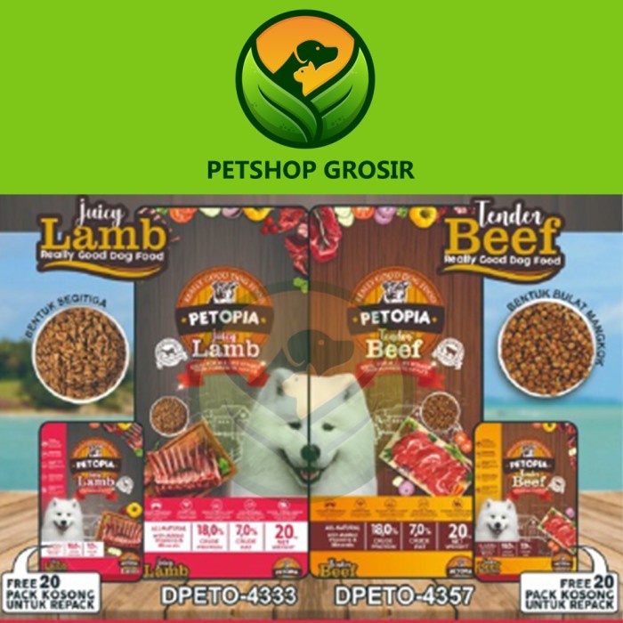 Jual PETOPIA DRY DOG FOOD 20 KG khusus GOSEND / GRAB | Shopee Indonesia
